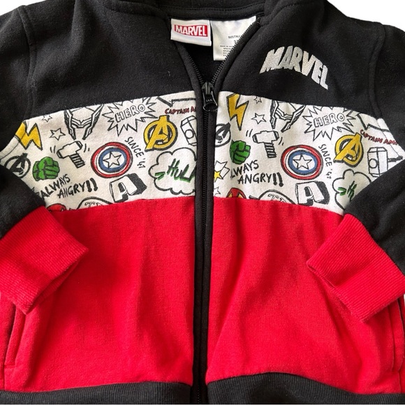 Marvel | Jackets & Coats | Marvel Avengers Toddler Boys Zip Up Hoodie ...